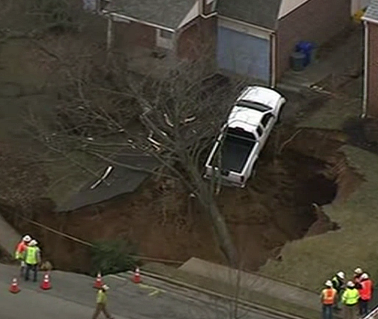 Massive Sinkhole Opens in Pennsylvania