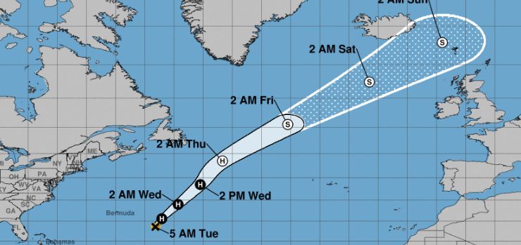 Hurricane Oscar Strengthens, Expected to Track on Path to NE Atlantic