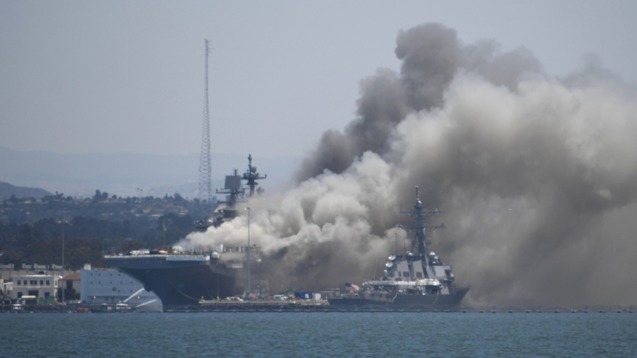 Navy Charges Sailor With Setting Fire That Destroyed Warship