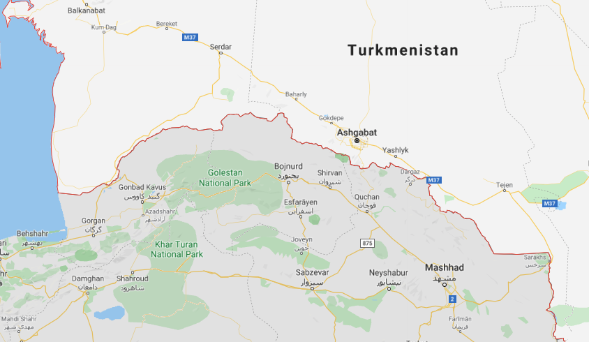 Map Iran Turkey Border